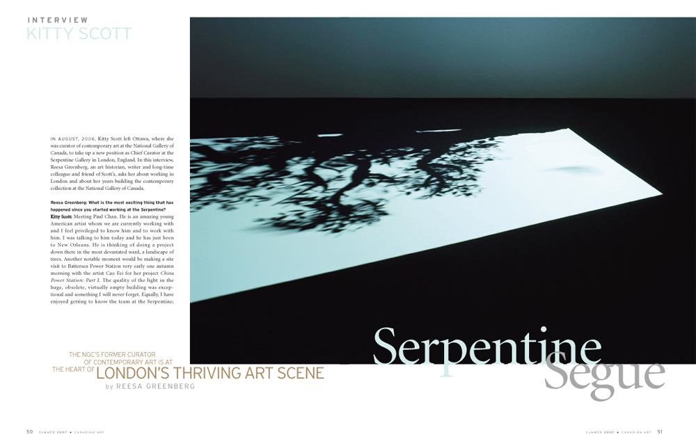 Kitty Scott's Serpentine Segue – Canadian Art