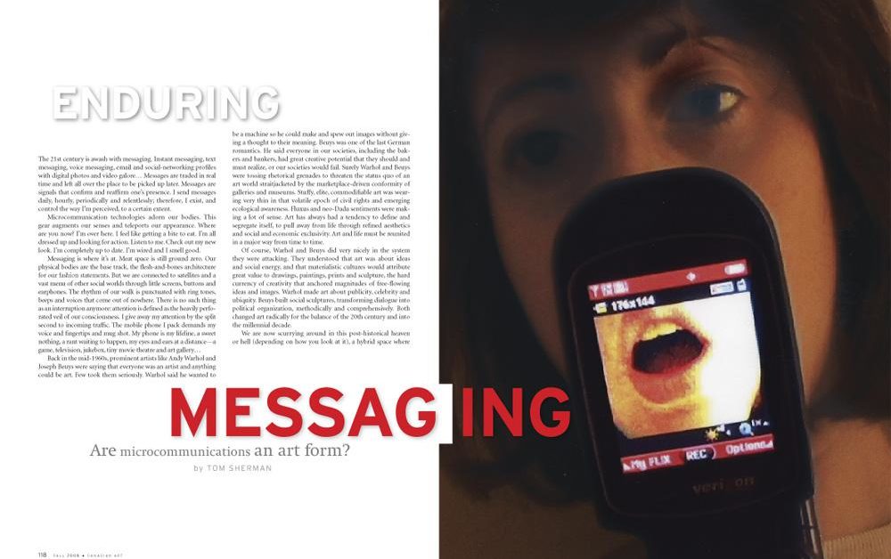 Enduring Messaging: Are Microcommunications an Art Form? – Canadian Art
